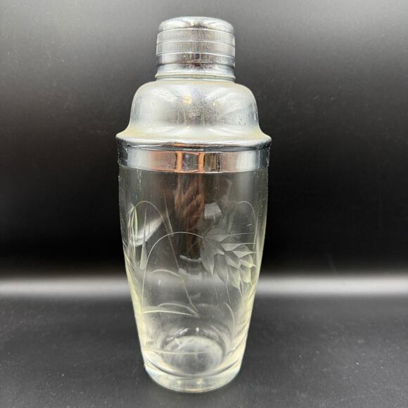Dining | Vintage Noritake Sasaki Glass Cocktail Shaker Etched Glass ...